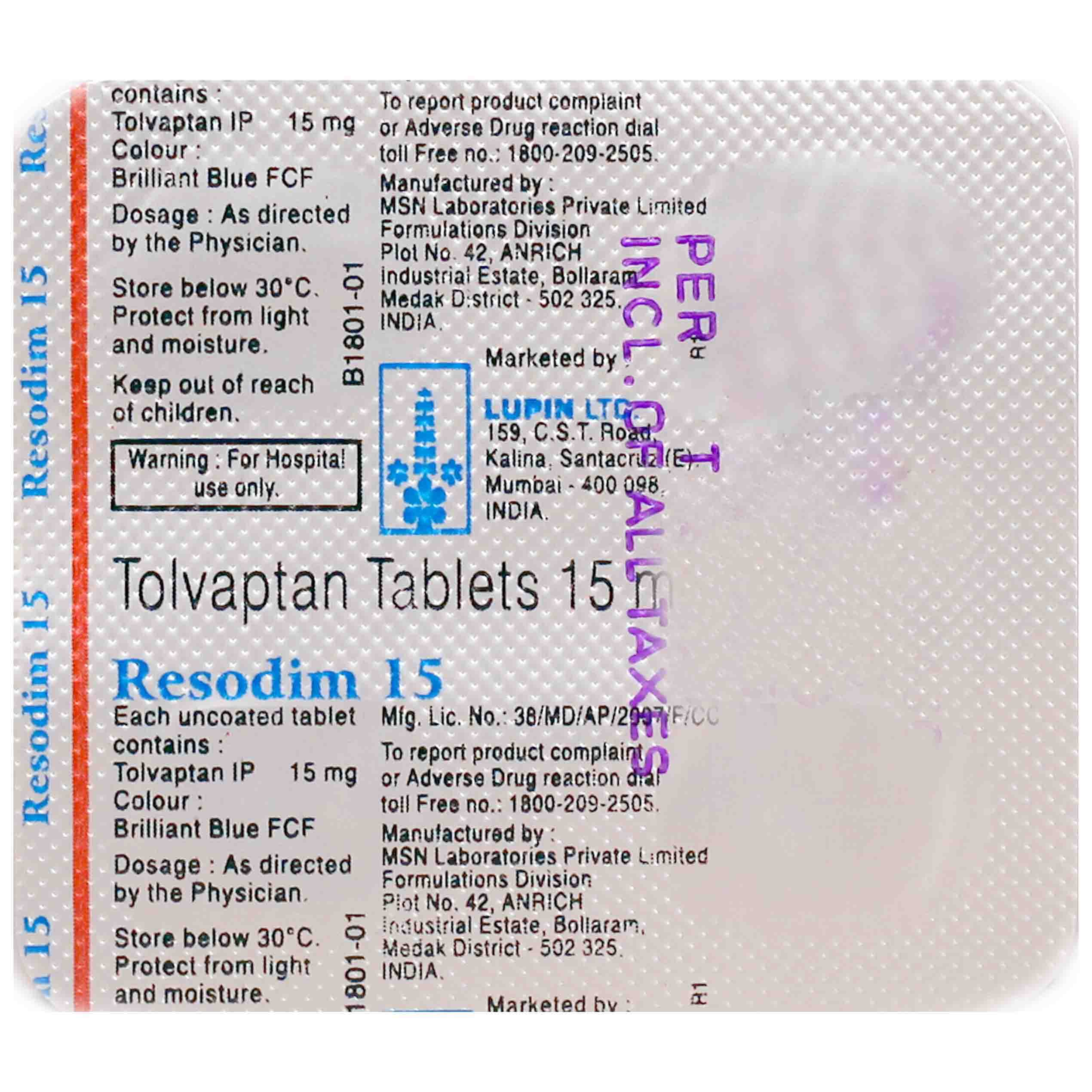 Resodim 15 Tablet 4's Price, Uses, Side Effects, Composition - Apollo ...