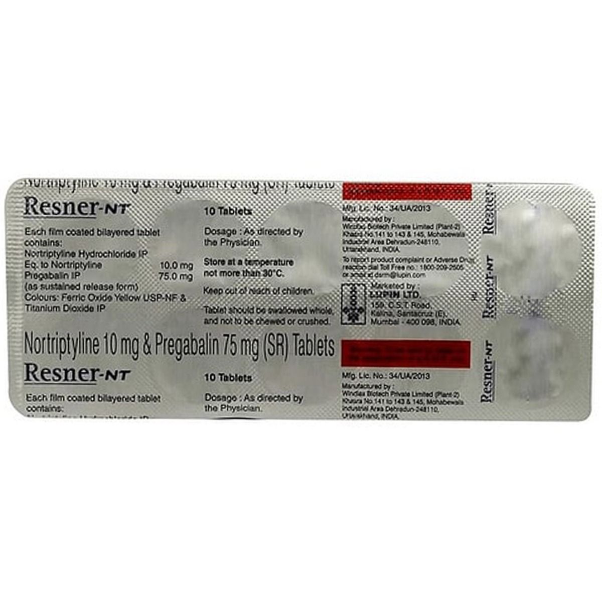 Resner NT Tablet 10's Price, Uses, Side Effects, Composition - Apollo ...