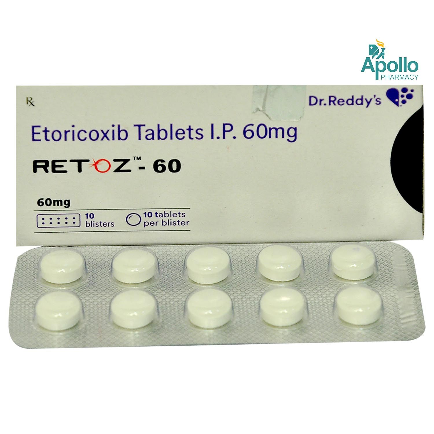Retoz 60 Tablet 10's Price, Uses, Side Effects, Composition - Apollo ...