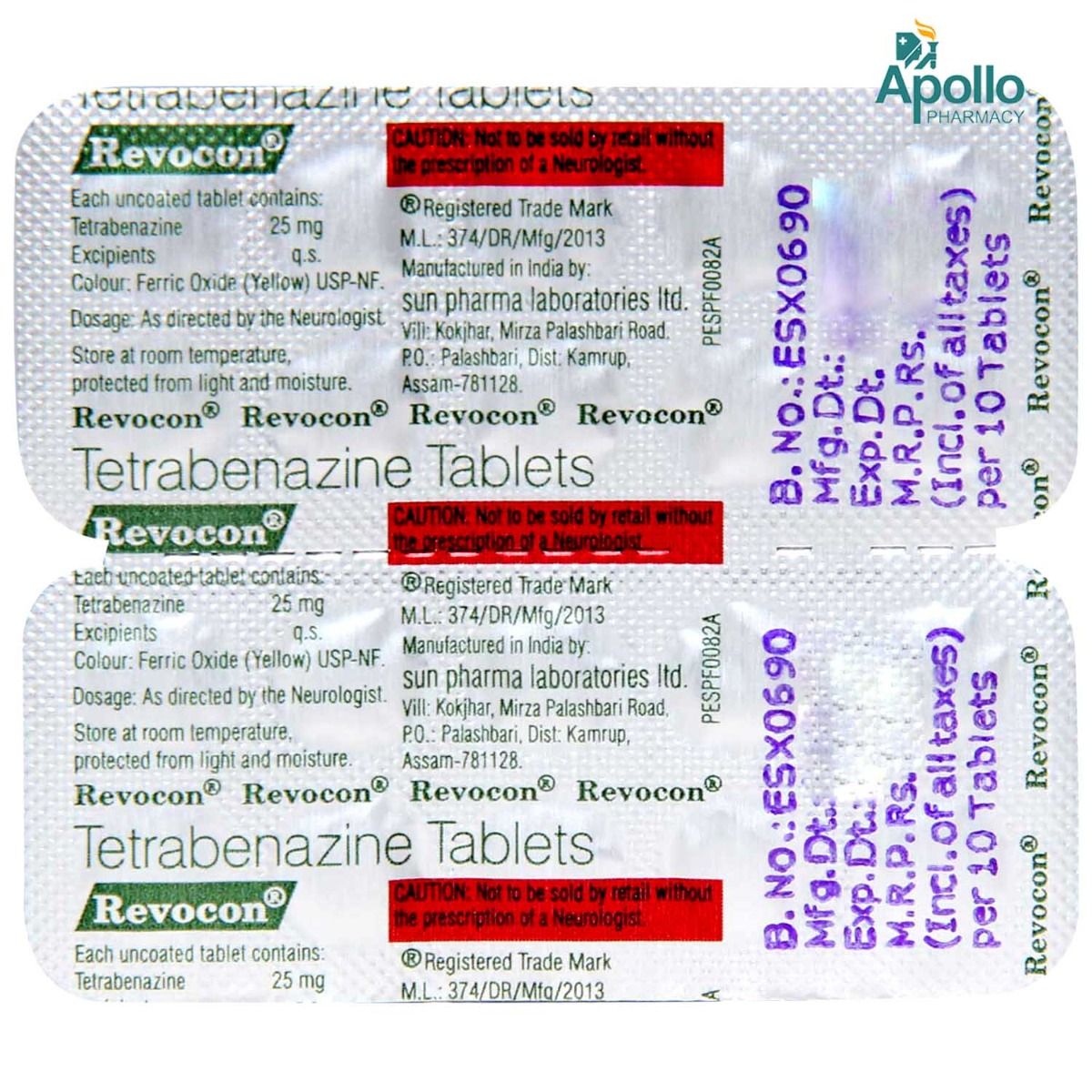 Revocon Tablet 10's Price, Uses, Side Effects, Composition - Apollo ...