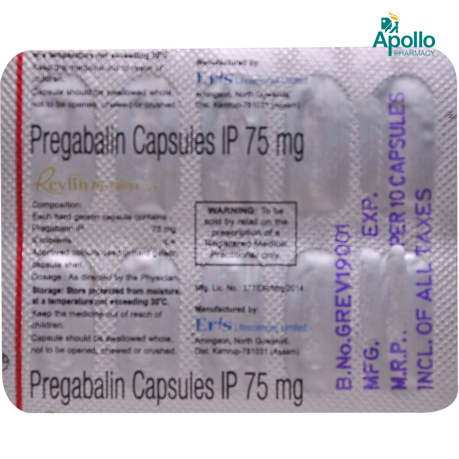 Revlin 75 Capsule 10's Price, Uses, Side Effects, Composition - Apollo ...