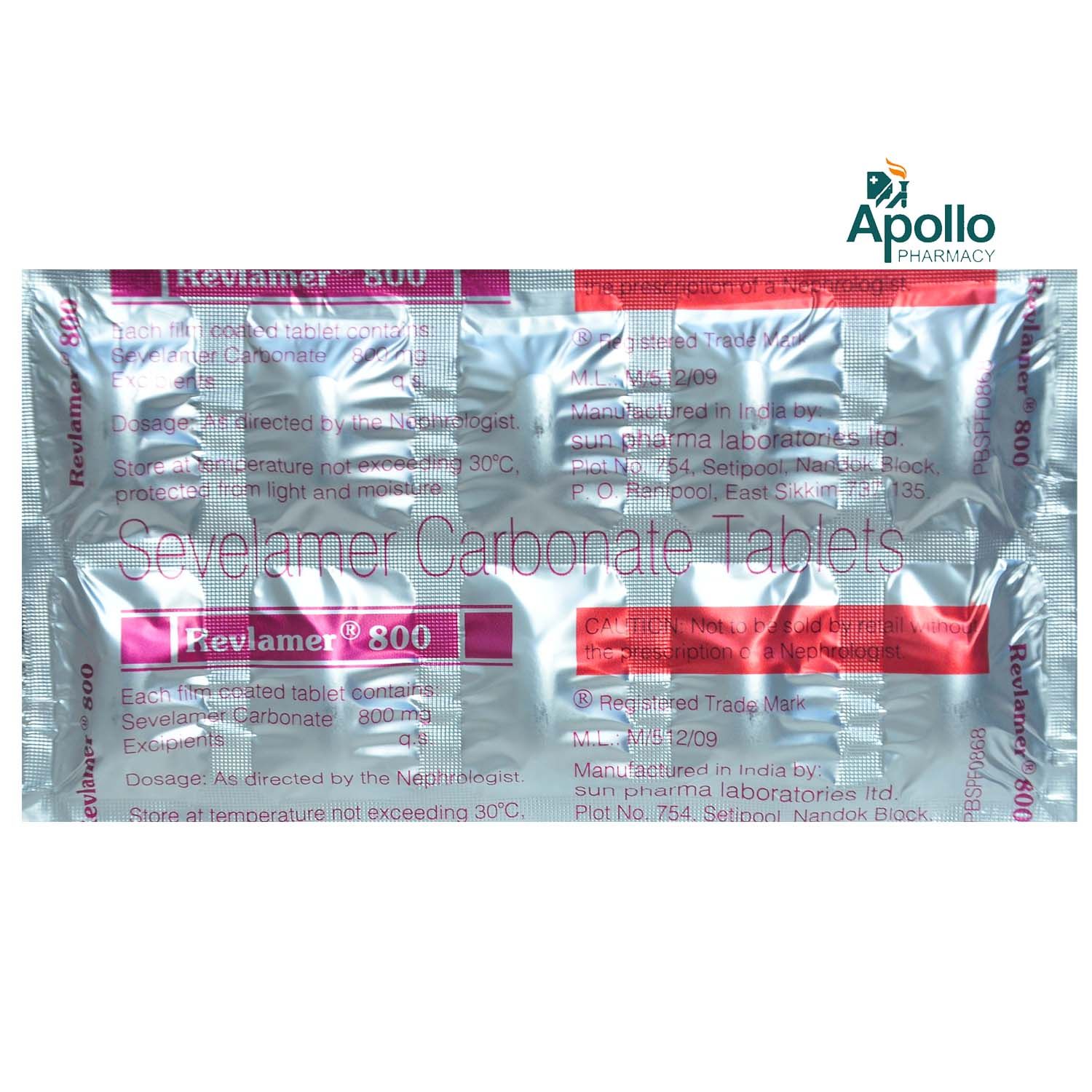 Revlamer 800 Tablet 10's Price, Uses, Side Effects, Composition ...