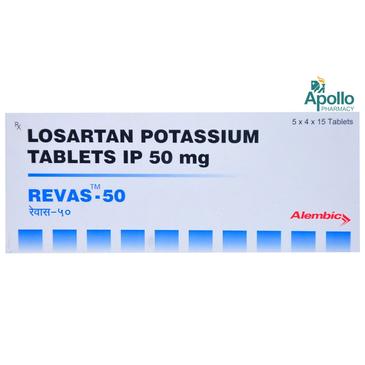 Revas 50 Tablet 15's Price, Uses, Side Effects, Composition - Apollo ...