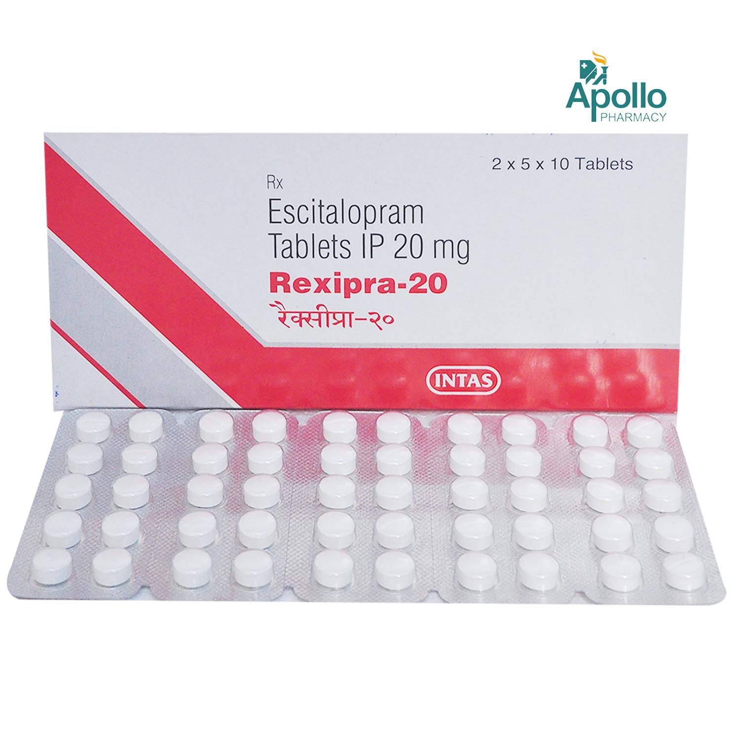 Rexipra-20 Tablet 10's Price, Uses, Side Effects, Composition - Apollo ...