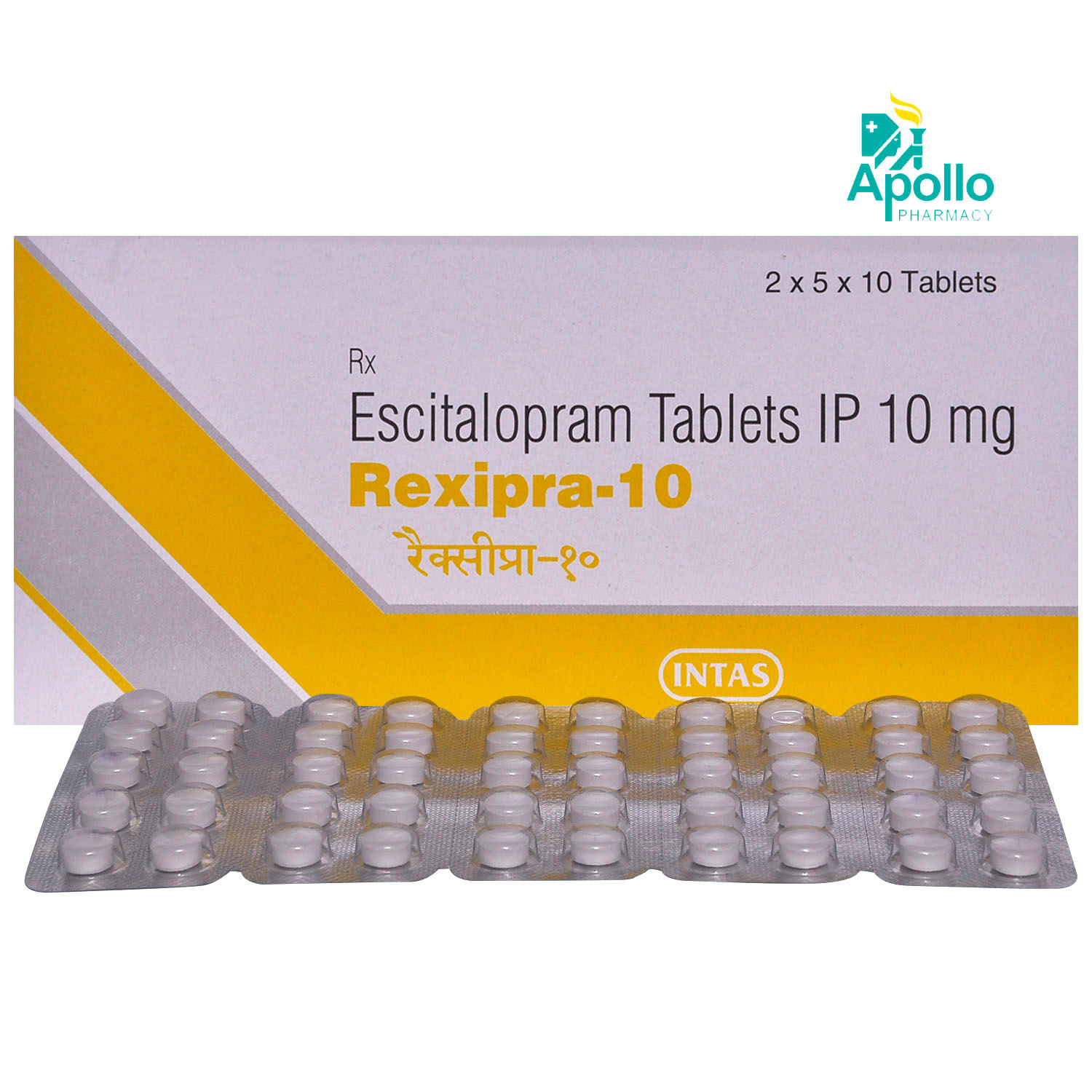 Rexipra 10 Tablet 10's Price, Uses, Side Effects, Composition - Apollo ...