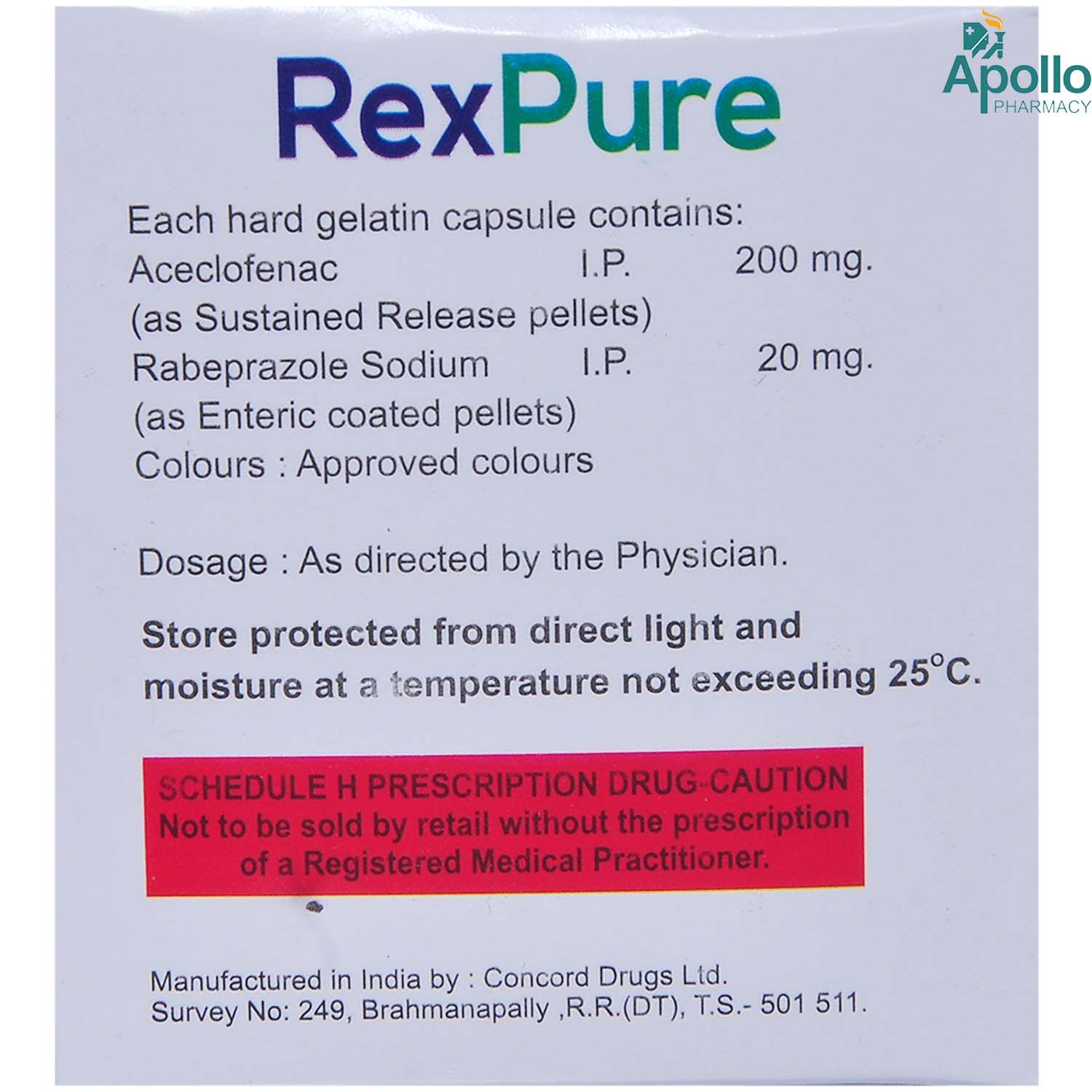 Rexpure Capsule 10's Price, Uses, Side Effects, Composition - Apollo ...