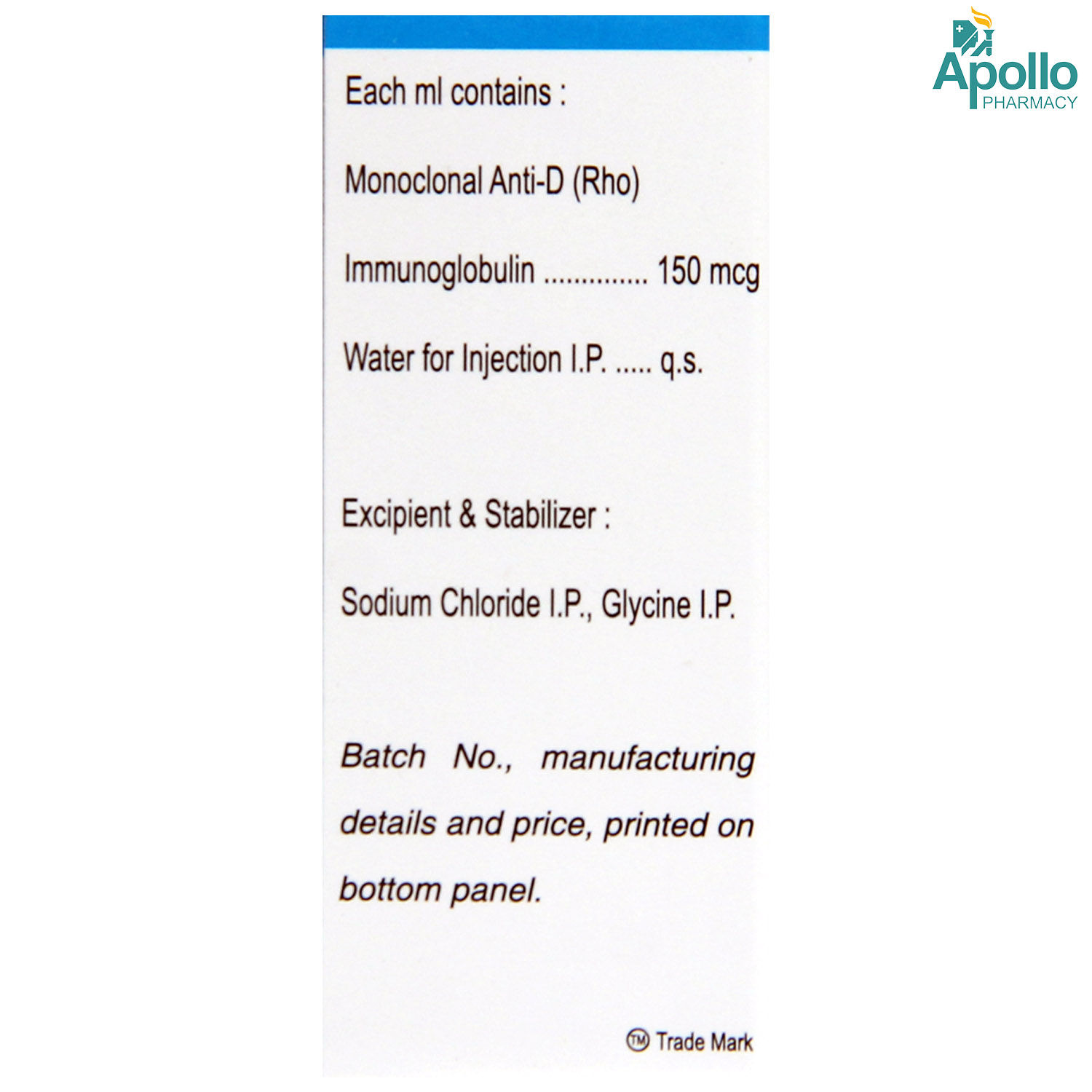 Rhoclone 150 mcg Injection Price, Uses, Side Effects, Composition ...