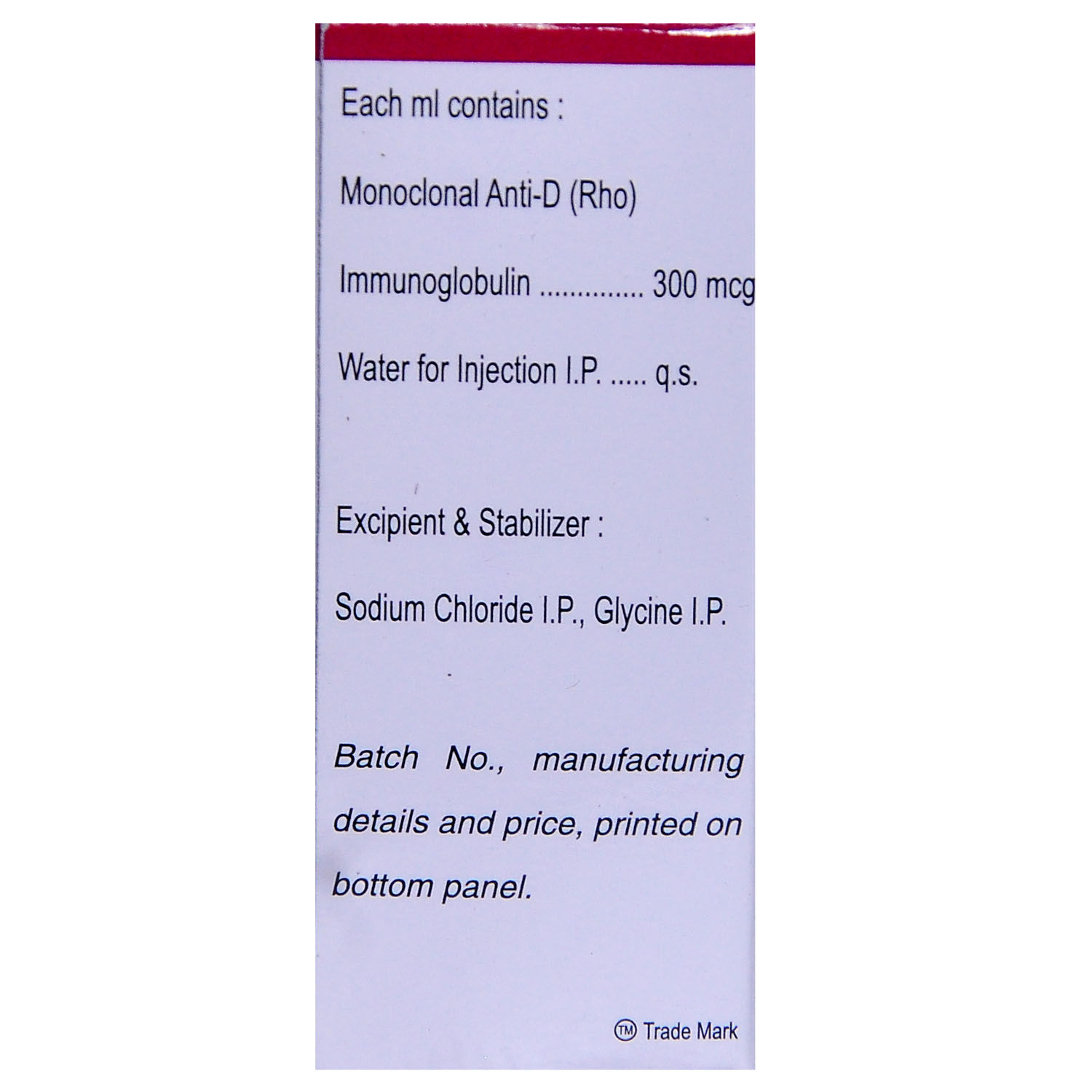 Rhoclone 300mcg Injection 1's Price, Uses, Side Effects, Composition ...