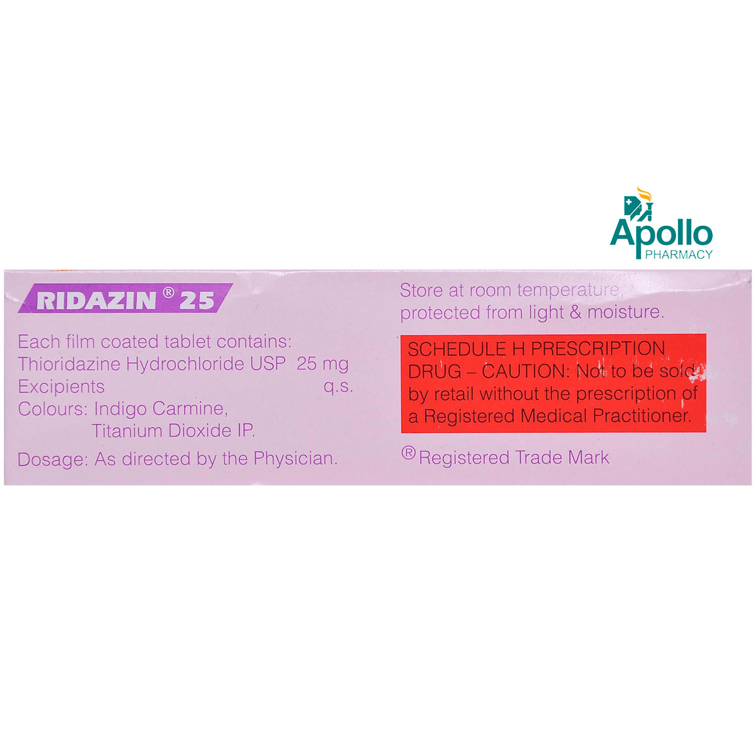 Ridazin 25 mg Tablet 10's Price, Uses, Side Effects, Composition ...