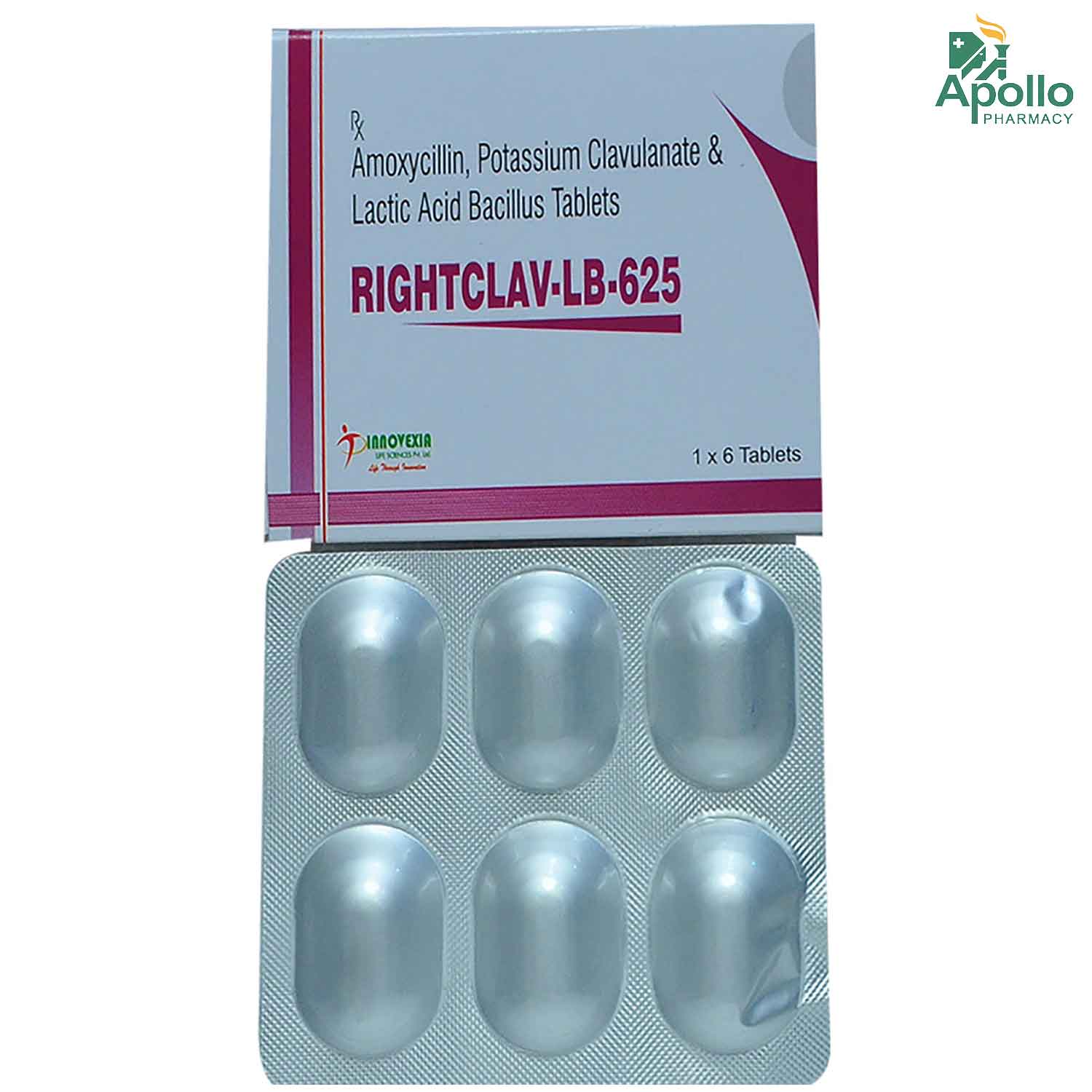 RIGHTCLAV LB 625MG TABLET 6'S Price, Uses, Side Effects, Composition ...