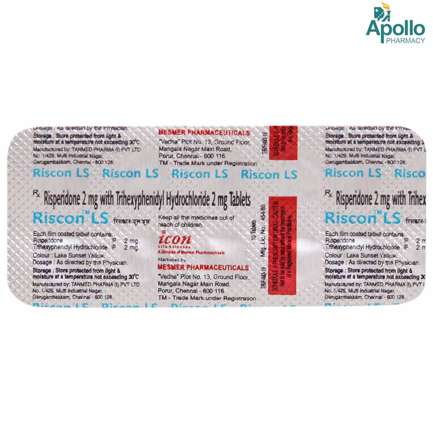 RISCON LS TABLET Price, Uses, Side Effects, Composition - Apollo Pharmacy