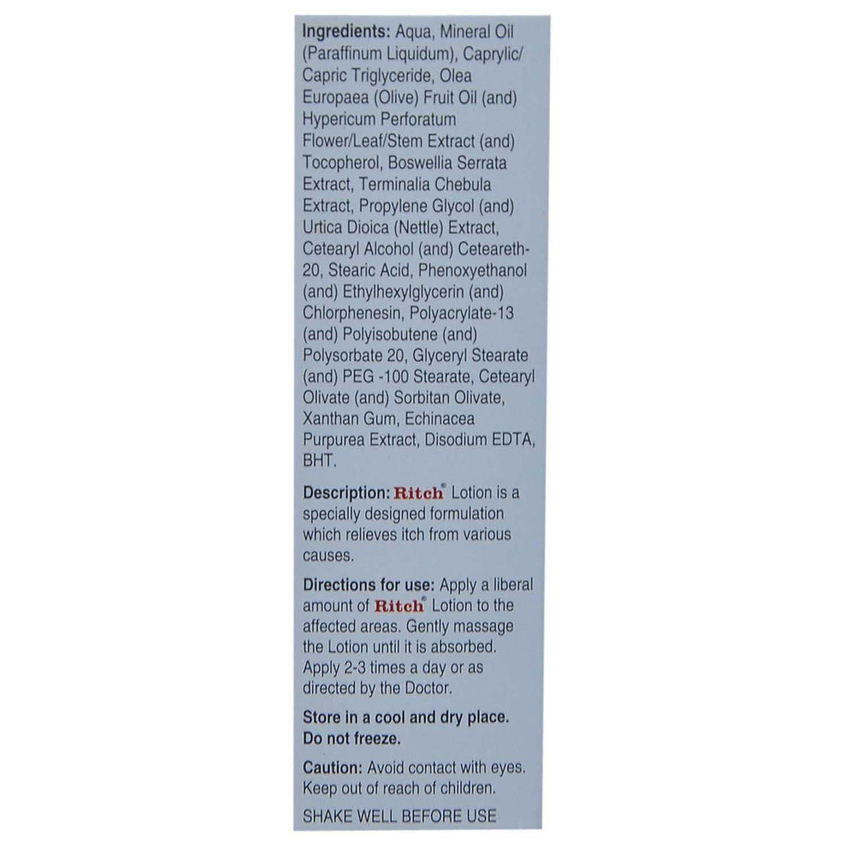 Ritch Lotion 75 ml Price, Uses, Side Effects, Composition - Apollo Pharmacy