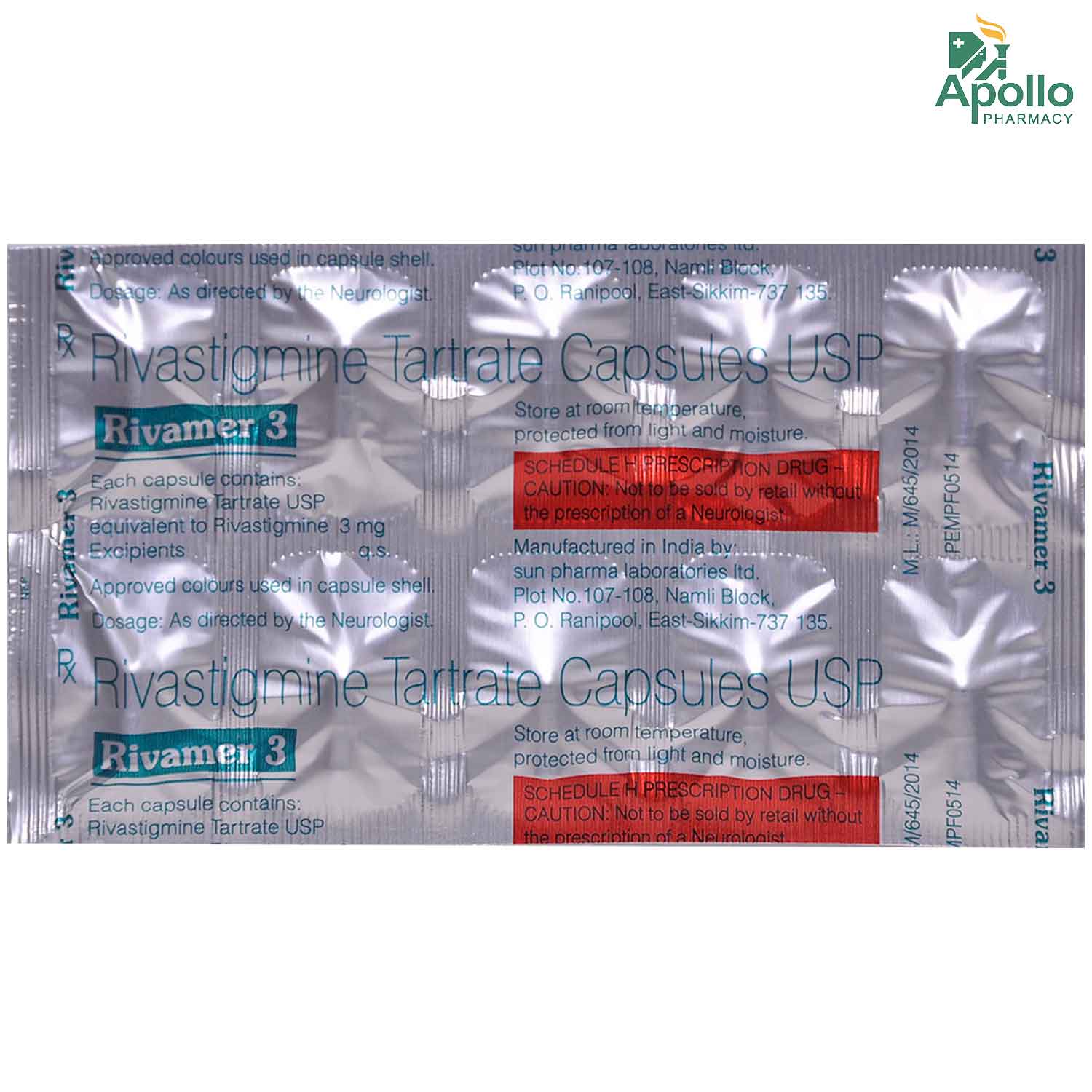 Rivamer 3 Capsule 10's Price, Uses, Side Effects, Composition - Apollo ...