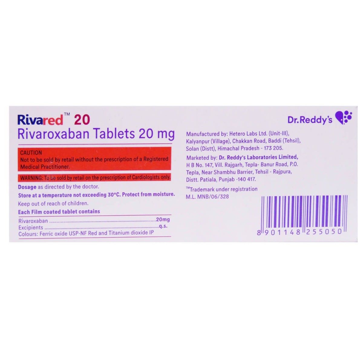 Rivared 20 Tablet 10's Price, Uses, Side Effects, Composition - Apollo ...