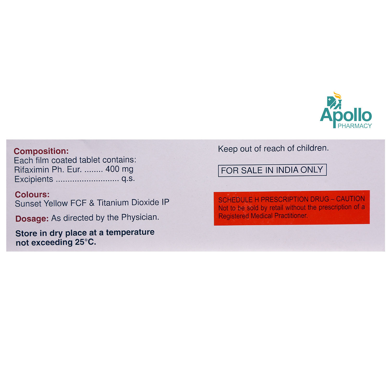 Rixmin 400 Tablet 10's Price, Uses, Side Effects, Composition - Apollo ...