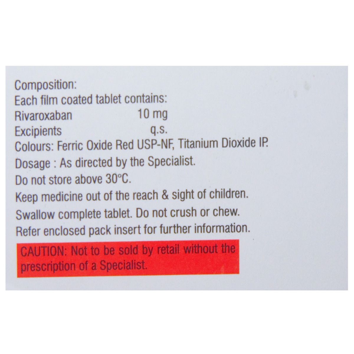 Rixant 10 Tablet 10's Price, Uses, Side Effects, Composition - Apollo ...