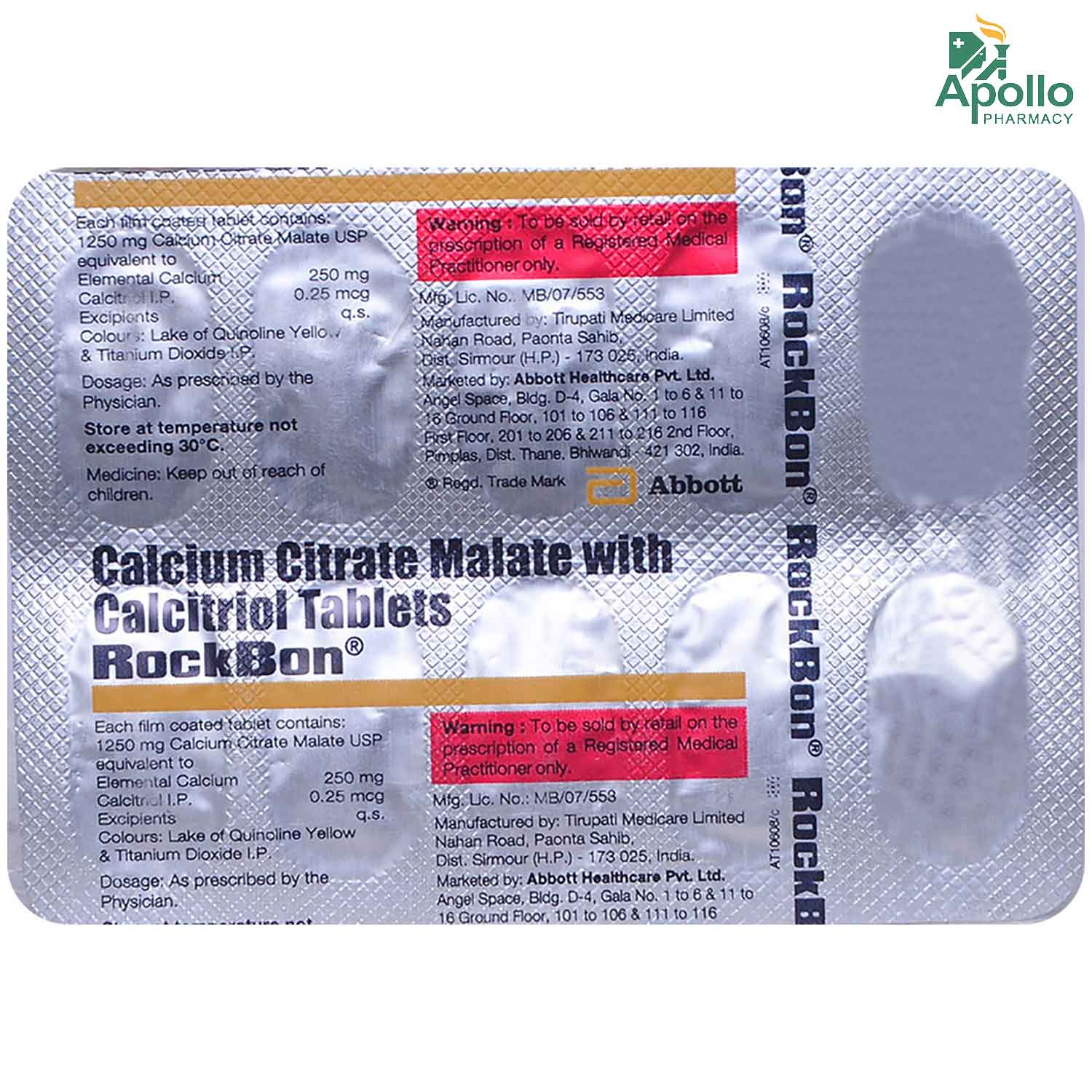 Rockbon Tablet 10's Price, Uses, Side Effects, Composition - Apollo ...