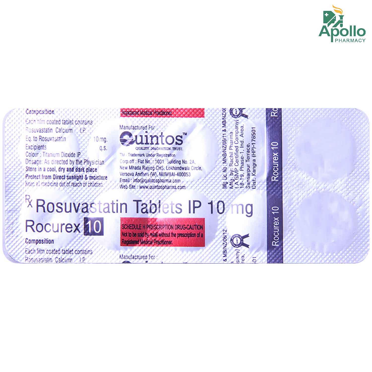 Rocurex 10mg Tablet 10s Price, Uses, Side Effects, Composition - Apollo ...