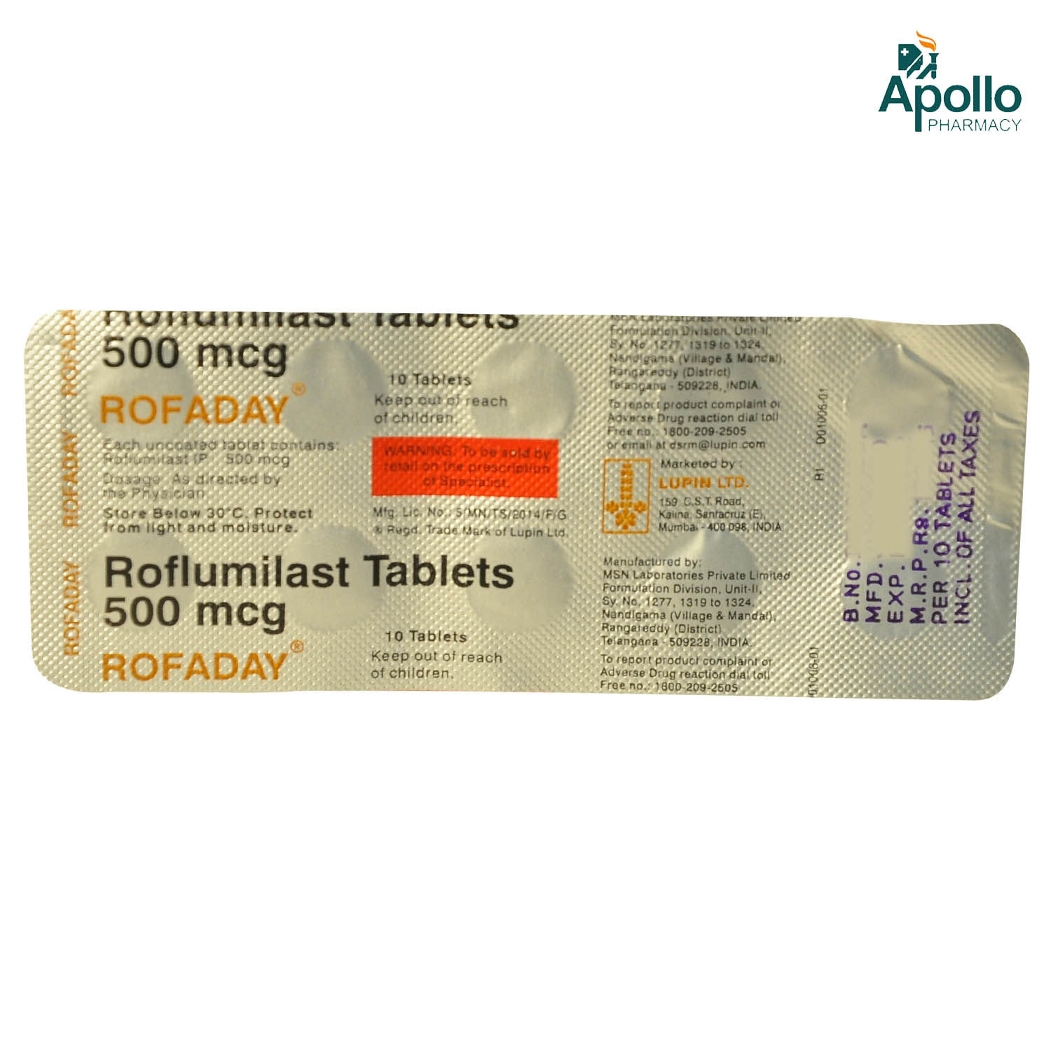 ROFADAY 500MG TABLET Price, Uses, Side Effects, Composition - Apollo ...