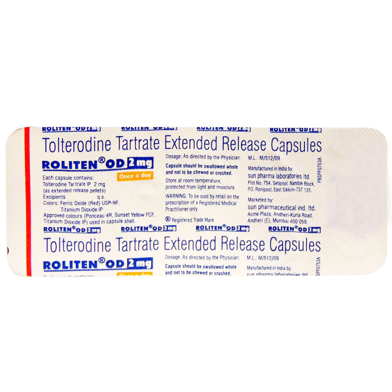 Roliten OD 2mg Capsule 10's Price, Uses, Side Effects, Composition - Apollo Pharmacy