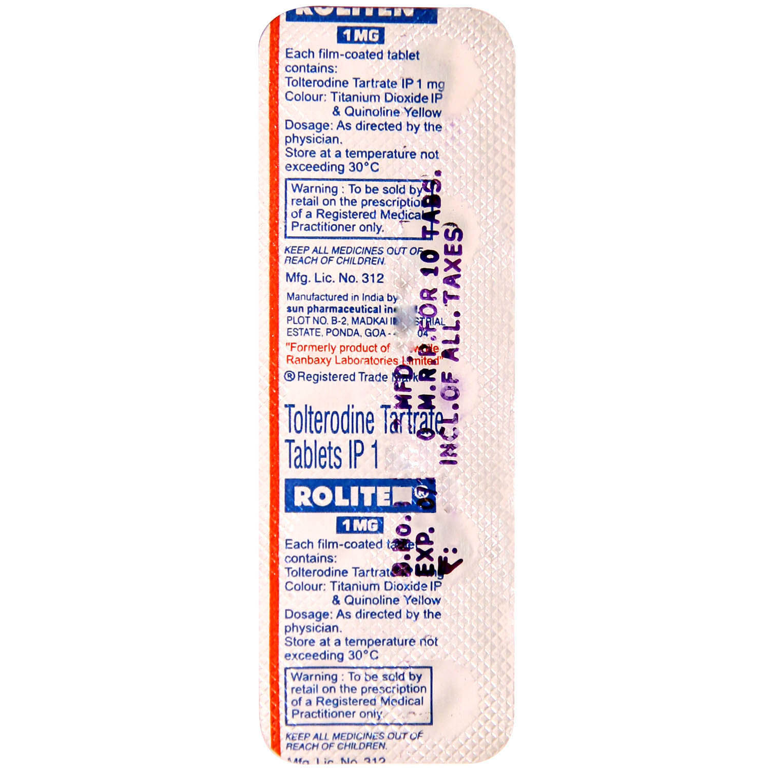 Roliten 1 mg Tablet 10's Price, Uses, Side Effects, Composition ...