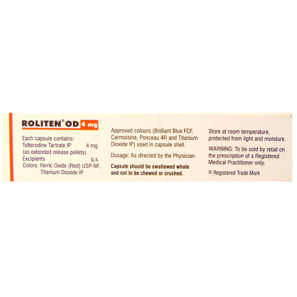 Roliten OD 4 mg Capsule 10's Price, Uses, Side Effects, Composition - Apollo Pharmacy