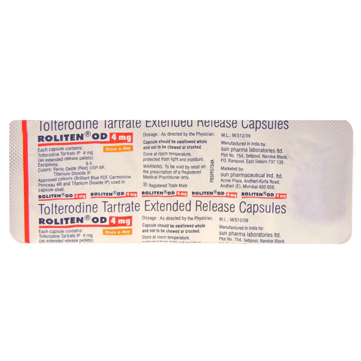 Roliten OD 4 mg Capsule 10's Price, Uses, Side Effects, Composition - Apollo Pharmacy