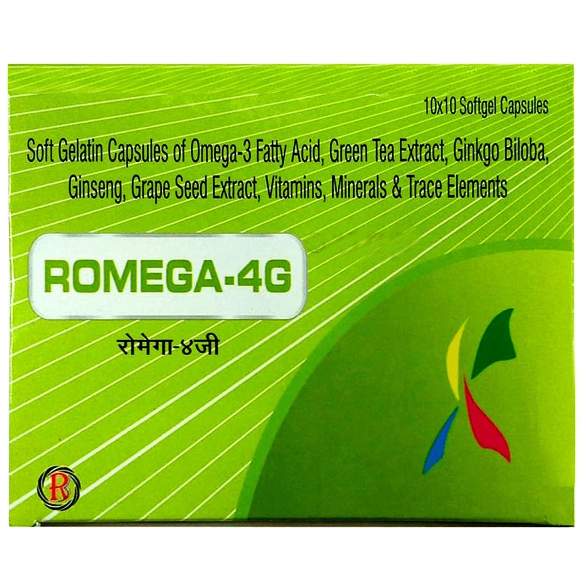 Romega-4G Capsule 10's Price, Uses, Side Effects, Composition - Apollo ...
