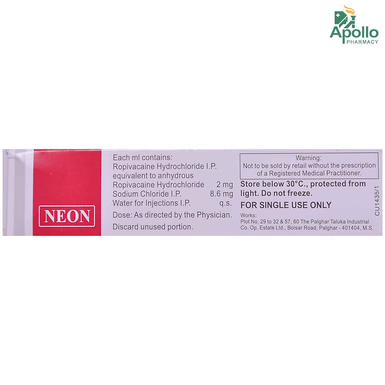ROPIN 0.2% 20ML INJECTION Price, Uses, Side Effects, Composition ...