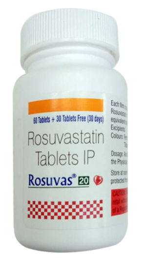 Rosuvas 20 Tablet (60+30 Free) 90's Price, Uses, Side Effects ...