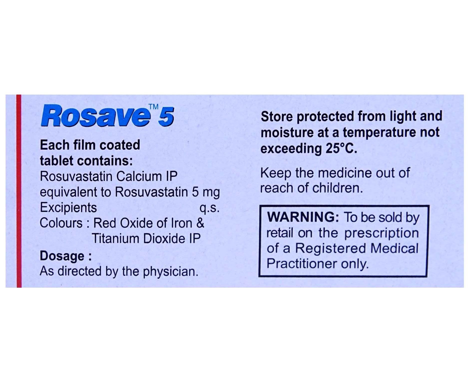 Rosave 5 Tablet 10's Price, Uses, Side Effects, Composition - Apollo ...