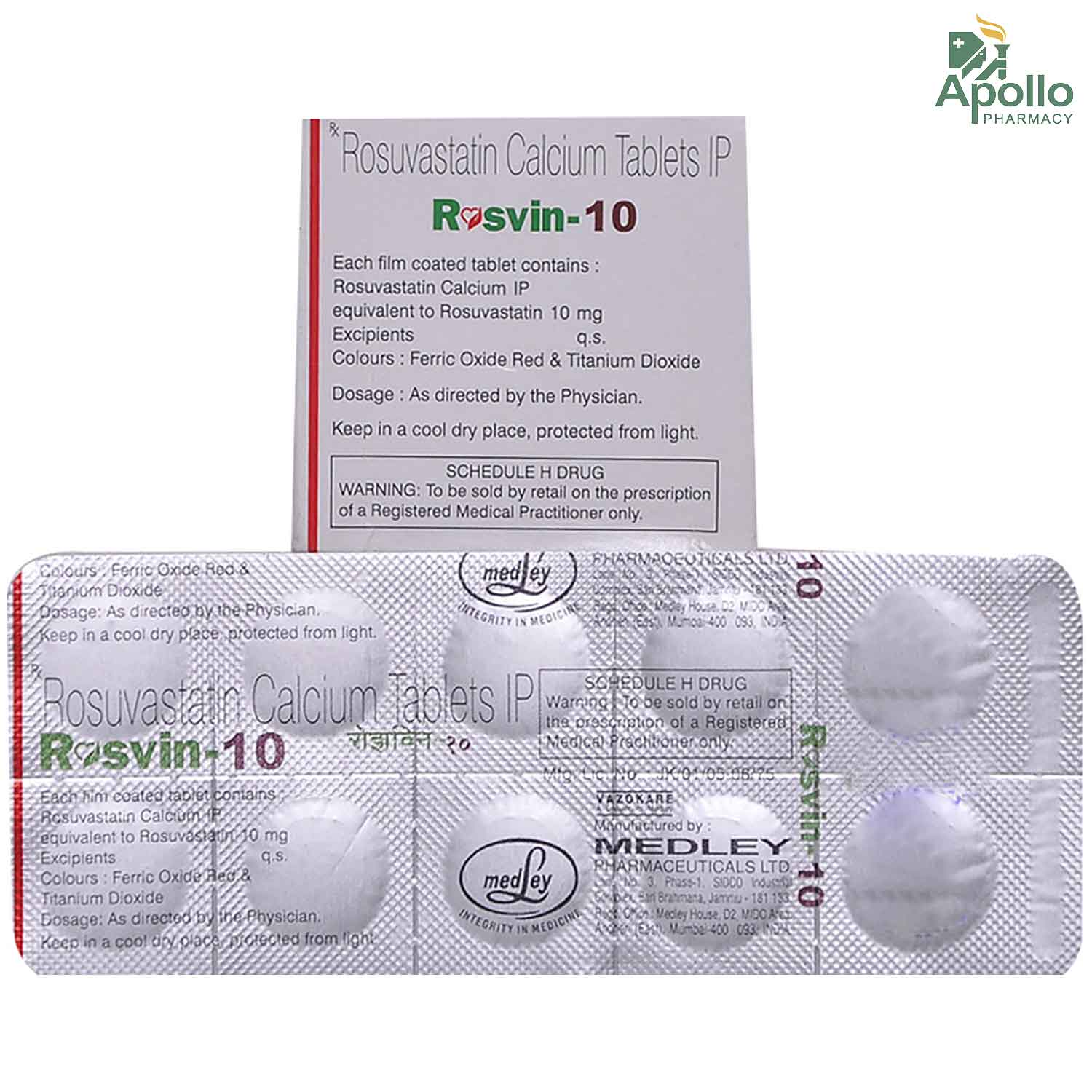 Rosvin-10 Tablet 10's Price, Uses, Side Effects, Composition - Apollo ...