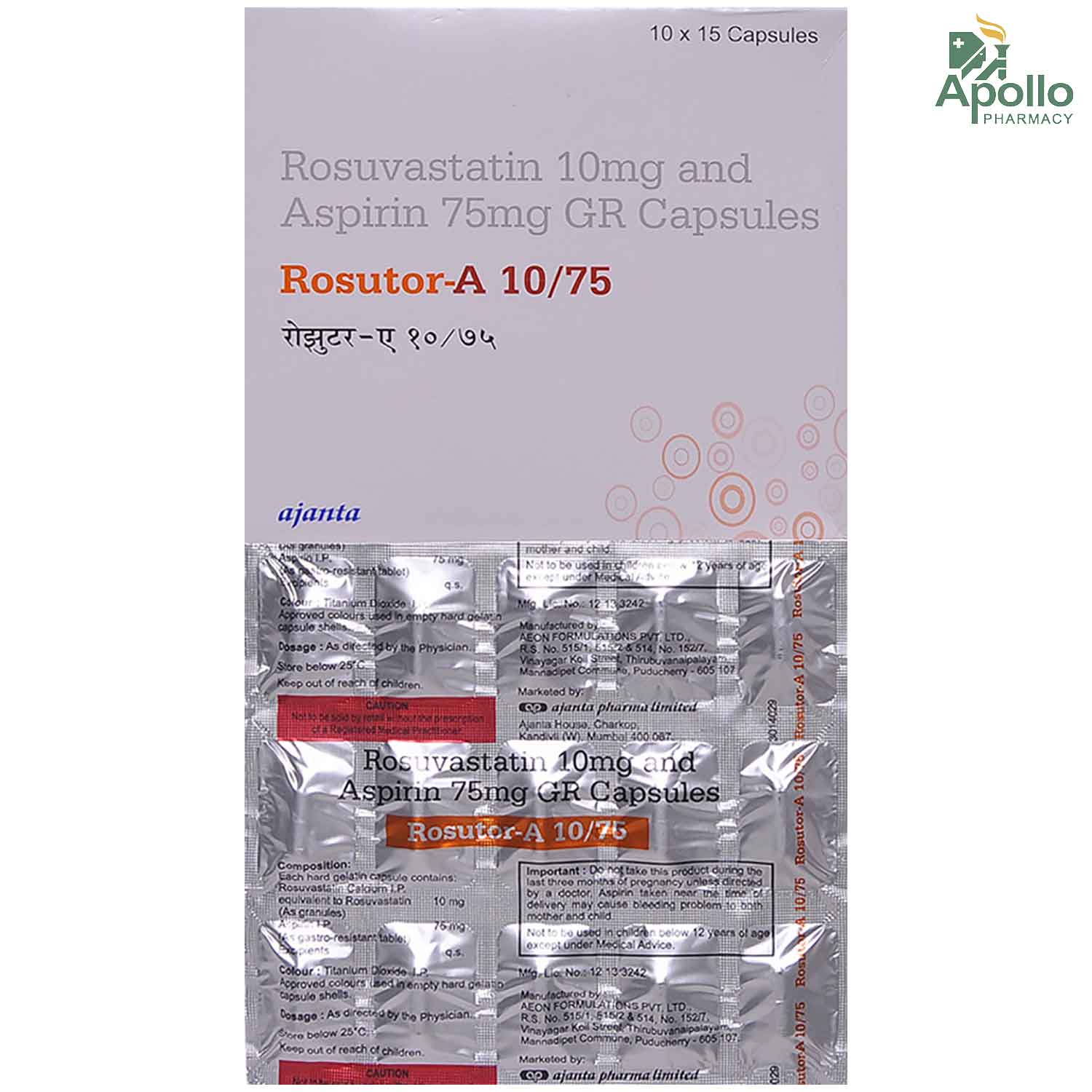 Rosutor A 10 Tablet 15's Price, Uses, Side Effects, Composition ...