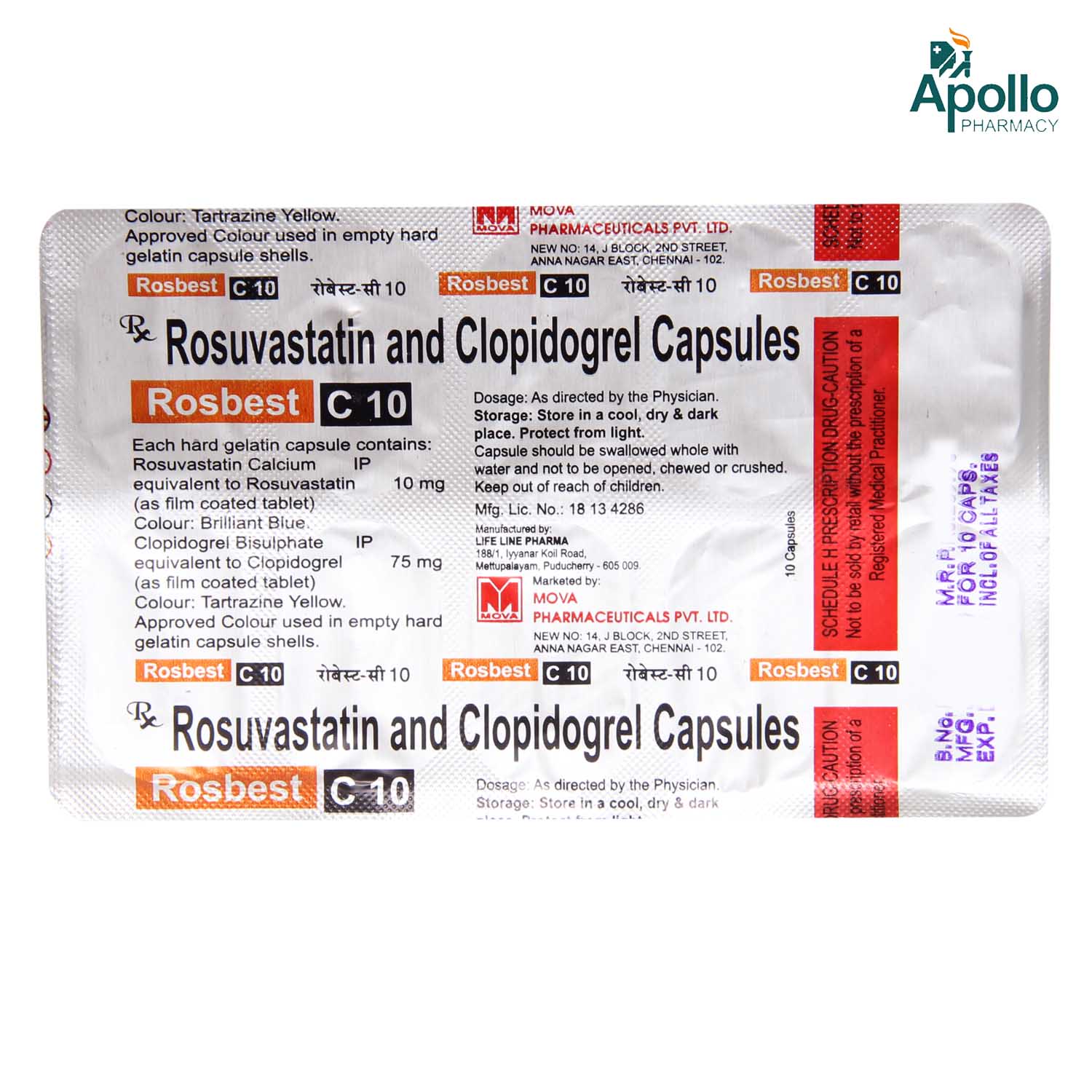 Rosbest C 10 Capsule 10's Price, Uses, Side Effects, Composition ...