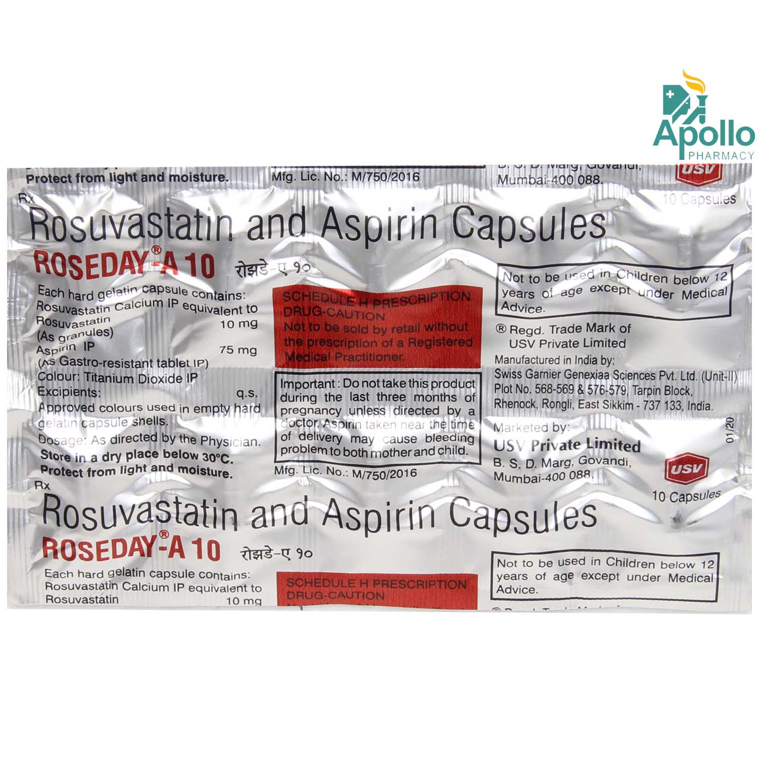 Roseday-A 10 Tablet 10's Price, Uses, Side Effects, Composition ...