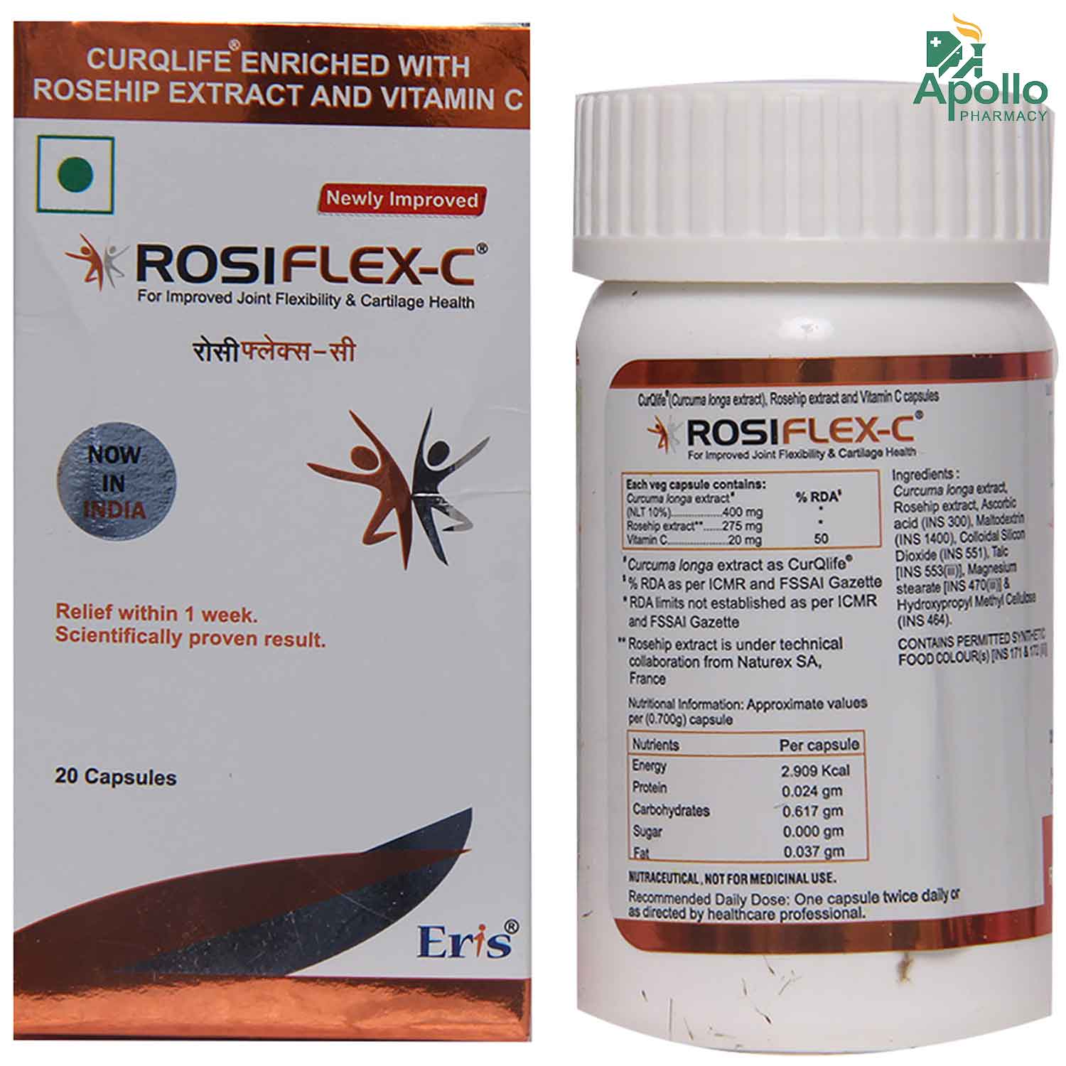 Rosiflex-C Capsule 20's Price, Uses, Side Effects, Composition - Apollo ...