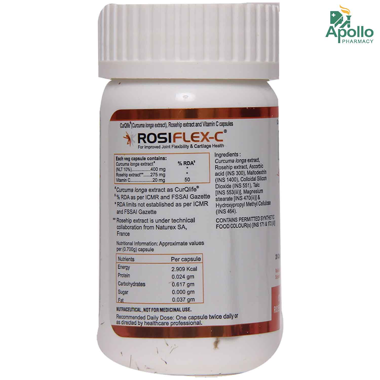 Rosiflex-C Capsule 20's Price, Uses, Side Effects, Composition - Apollo ...
