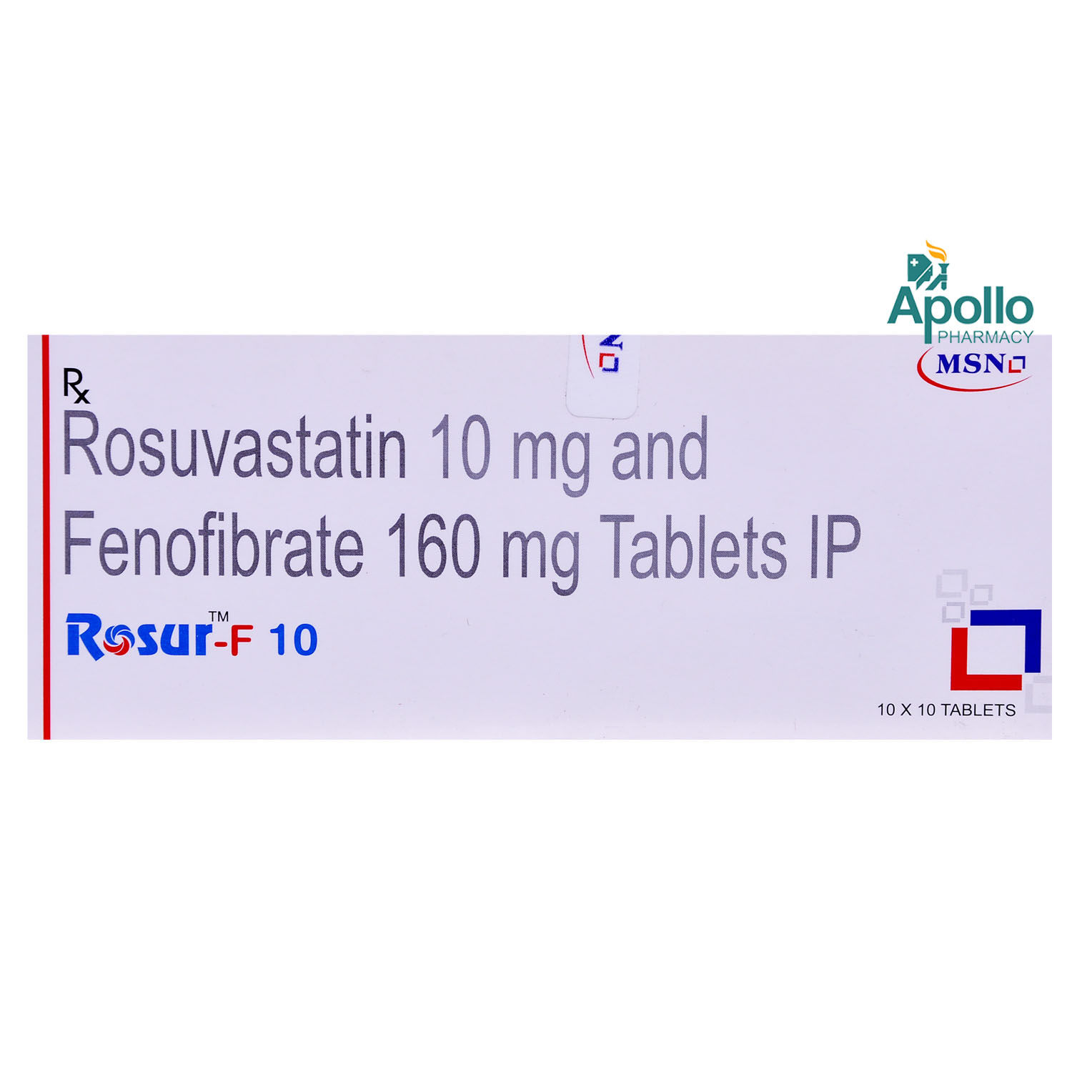 Rosur-F 10 Tablet 10's Price, Uses, Side Effects, Composition - Apollo ...