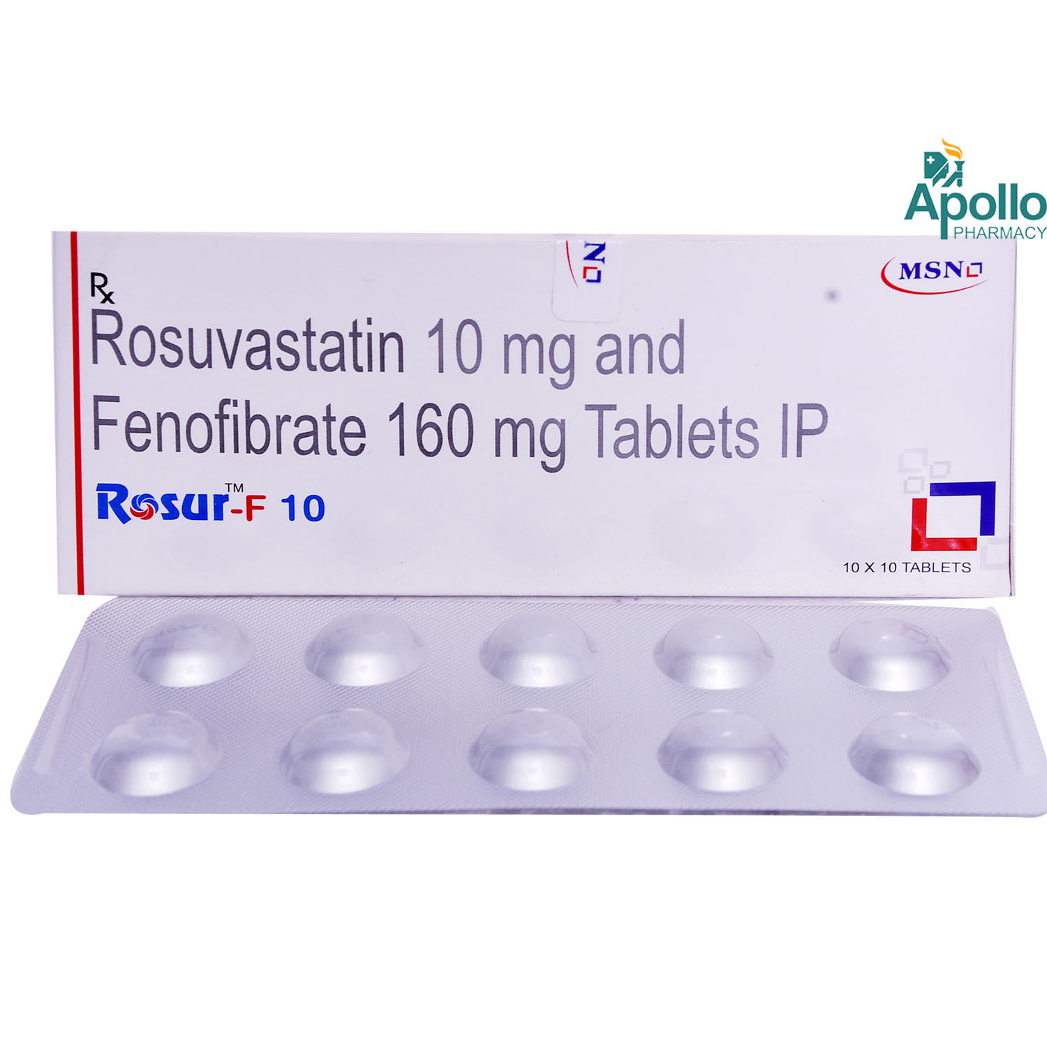 Rosur-F 10 Tablet 10's Price, Uses, Side Effects, Composition - Apollo ...