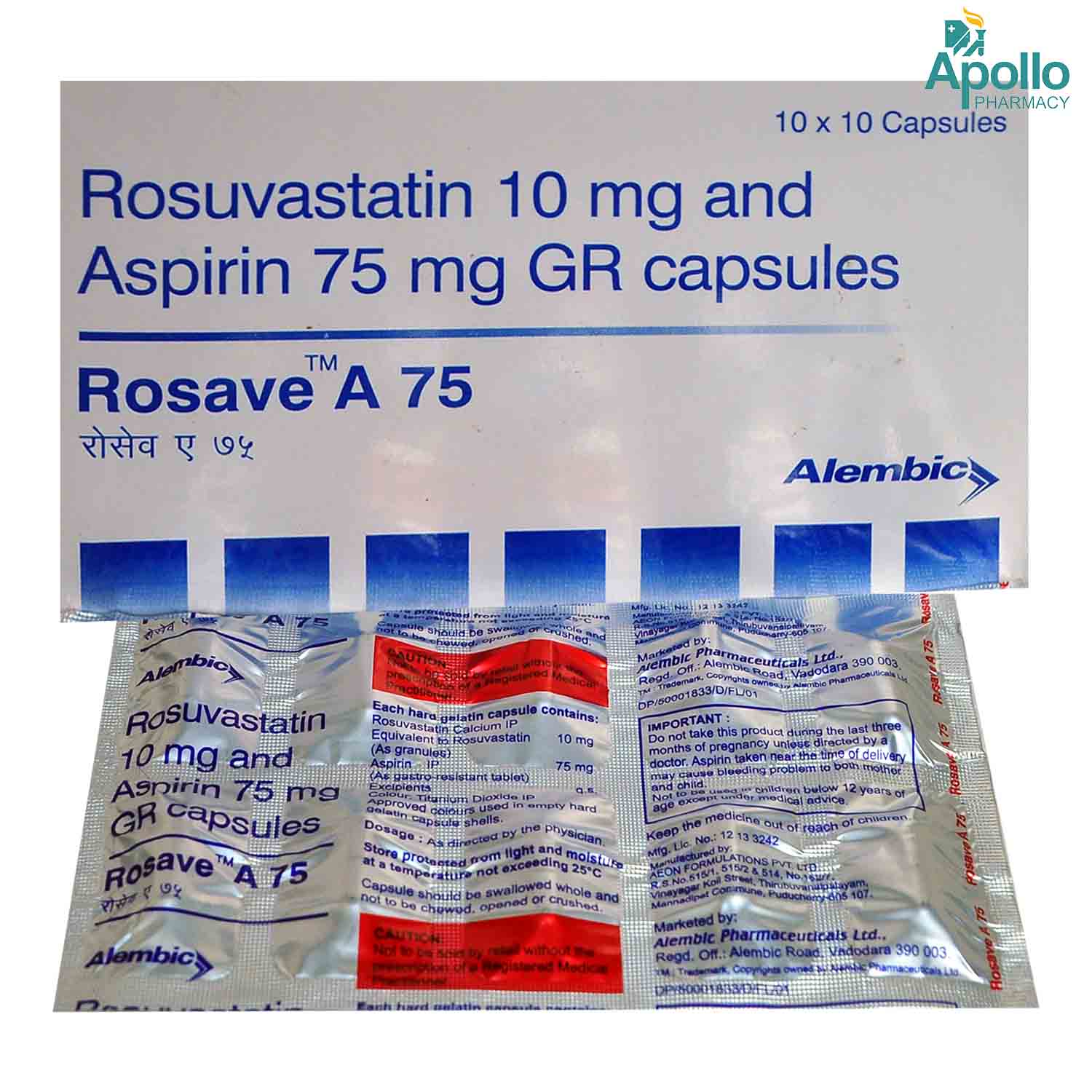 Rosave A 75 Capsule 10's Price, Uses, Side Effects, Composition ...