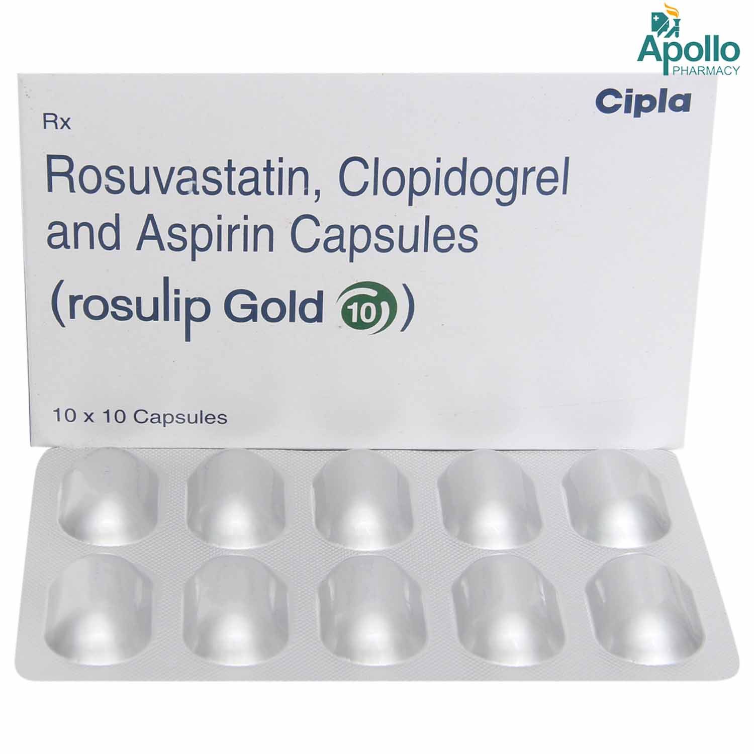 Rosulip Gold 10 Capsule 10's Price, Uses, Side Effects, Composition ...