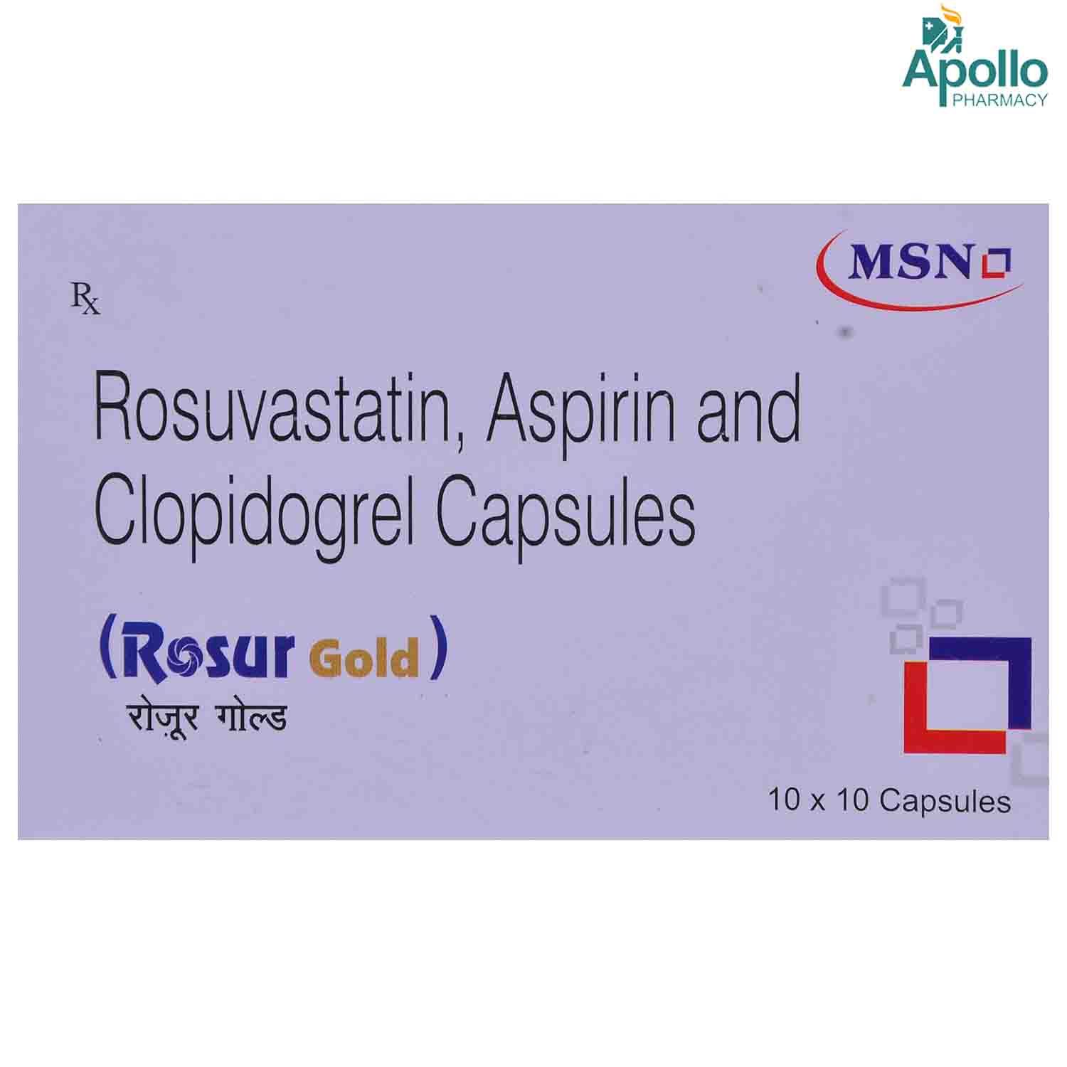 ROSUR GOLD 10MG CAPSULE 10'S Price, Uses, Side Effects, Composition ...