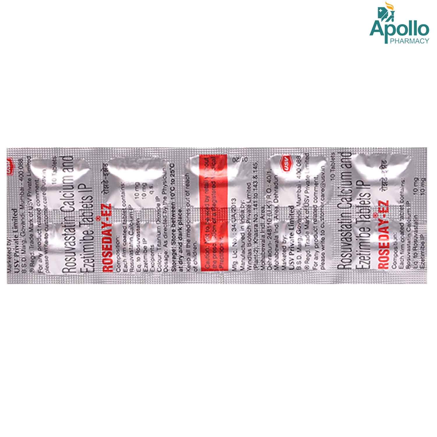 Roseday-EZ Tablet 10's Price, Uses, Side Effects, Composition - Apollo ...