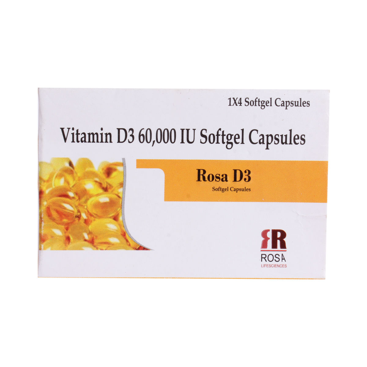 Rosa D3 60K Softgel Capsule 4's Price, Uses, Side Effects, Composition ...