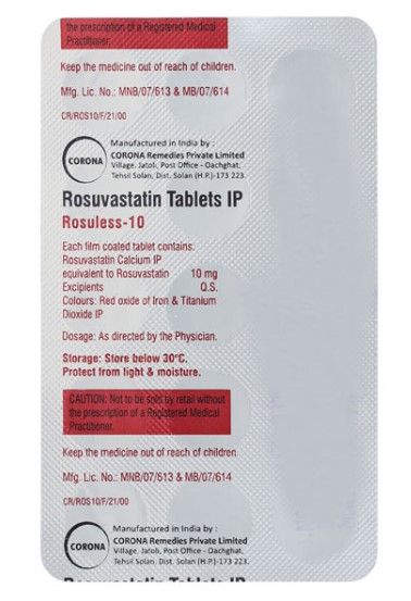 Rosuless-10 Tablet 15's Price, Uses, Side Effects, Composition - Apollo ...