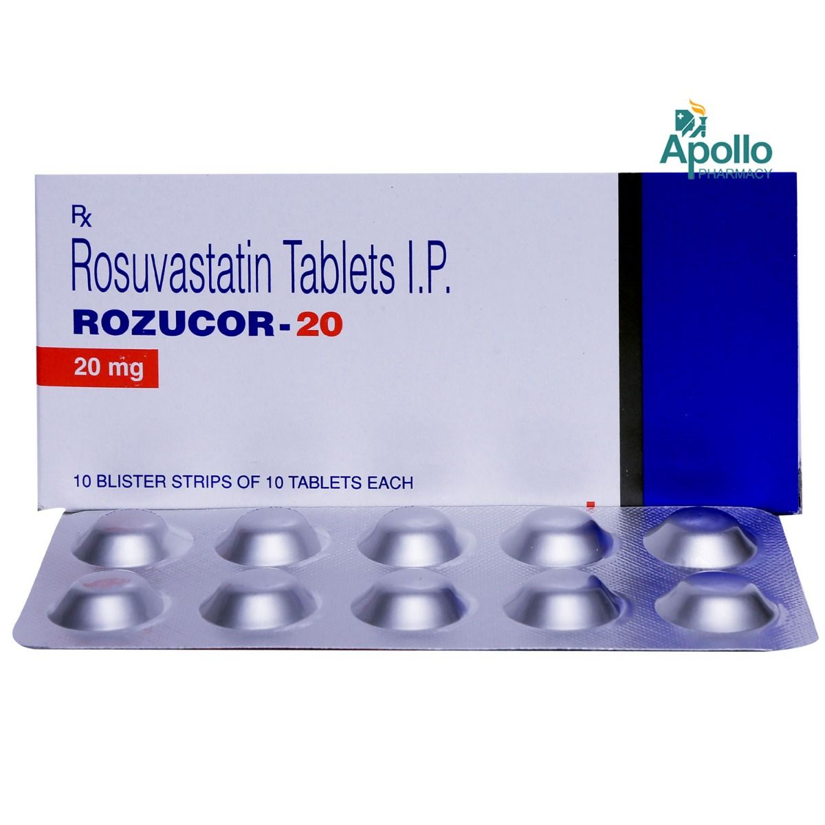 Rozucor-20 Tablet 10's Price, Uses, Side Effects, Composition - Apollo ...