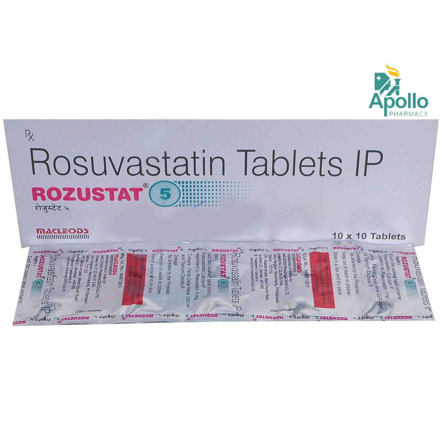 Rozustat 5 Tablet 10's Price, Uses, Side Effects, Composition - Apollo ...