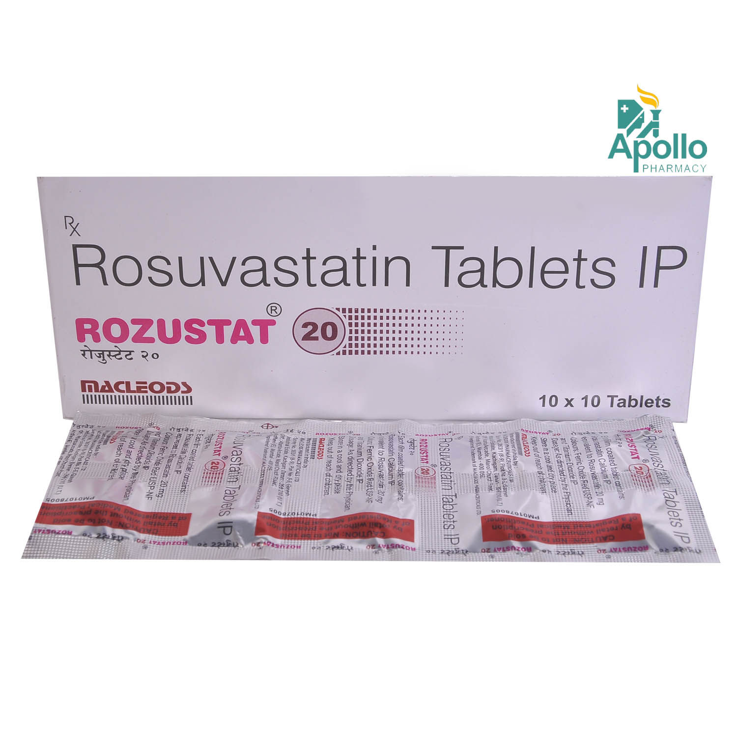 Rozustat 20 Tablet 10's Price, Uses, Side Effects, Composition - Apollo ...