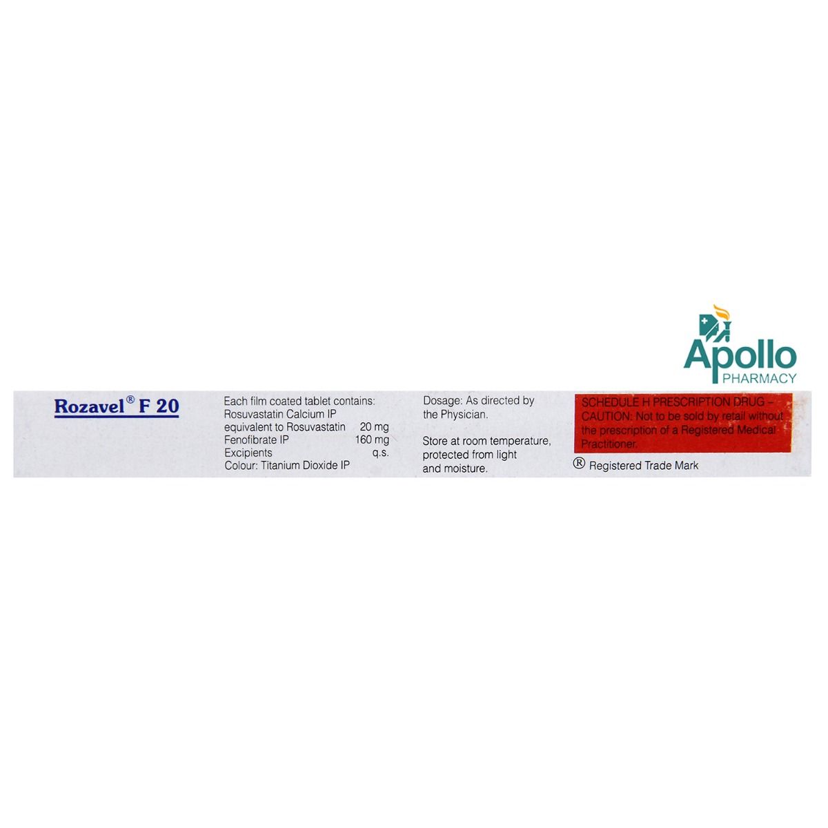 Rozavel F 20 Tablet 10's Price, Uses, Side Effects, Composition ...