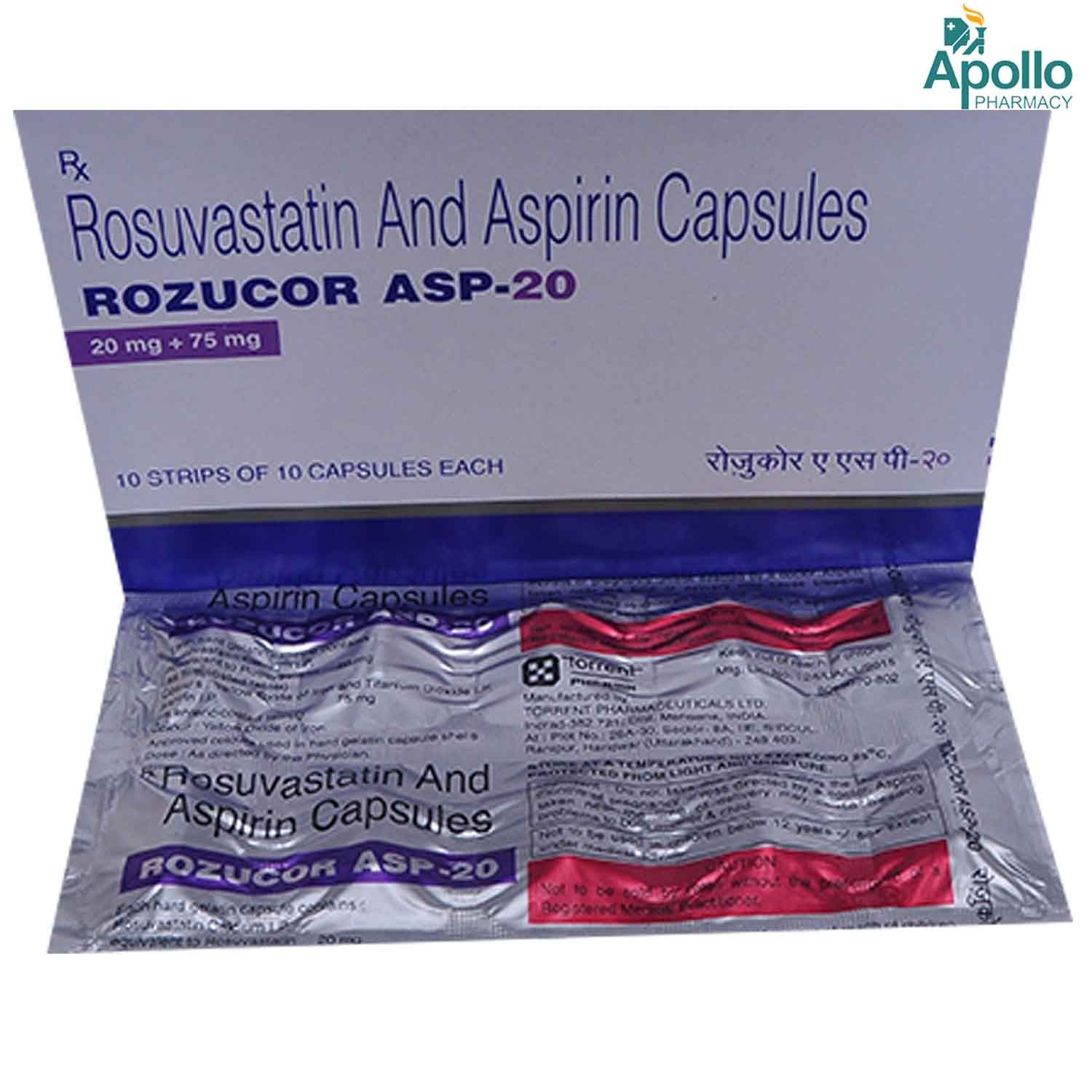 Rozucor ASP-20 Capsule 10's Price, Uses, Side Effects, Composition ...